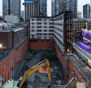 20191229. Behind the facades of 19 Duncan Street, a future mixed-use ...