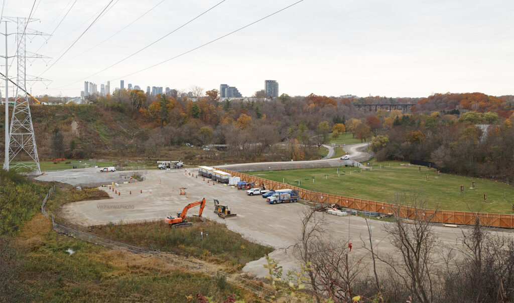 20241111. Work on the Ontario Line is underway in ET Seton Park by the ...
