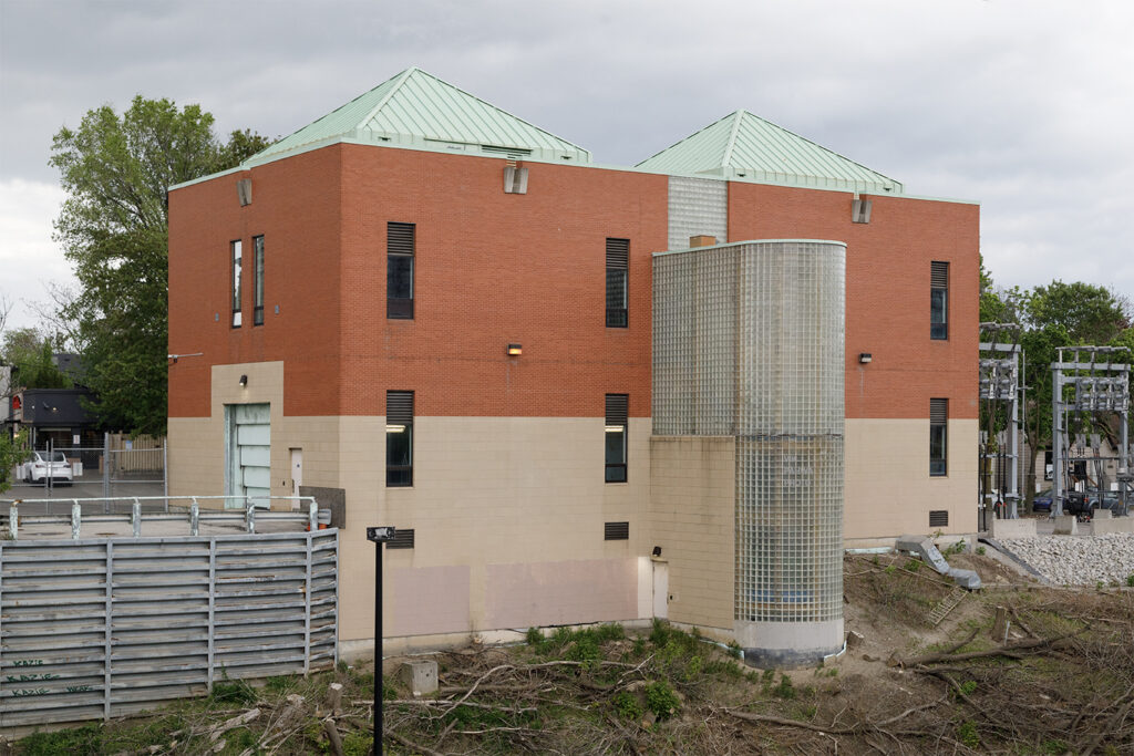 20250518. The postmodern Gerrard Transformer Station building ...